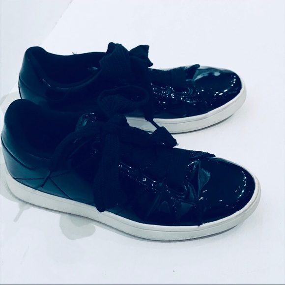 rubi | Shoes | Retro 9s Vibes Black Patent Leather Sneakers Sz 7 | Poshmark